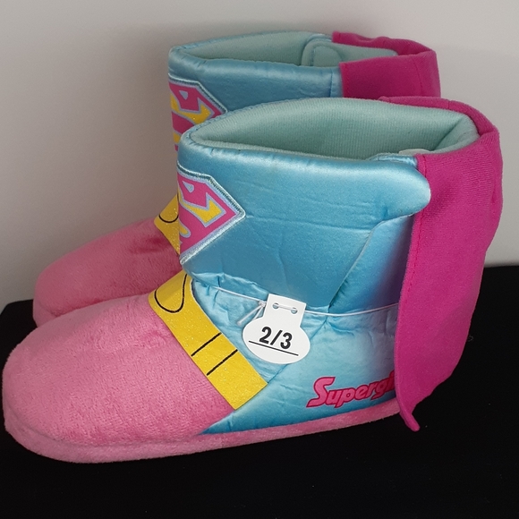 DC Comics | Shoes | Supergirl Dc Comics Bootie Slippers Size 23 | Poshmark